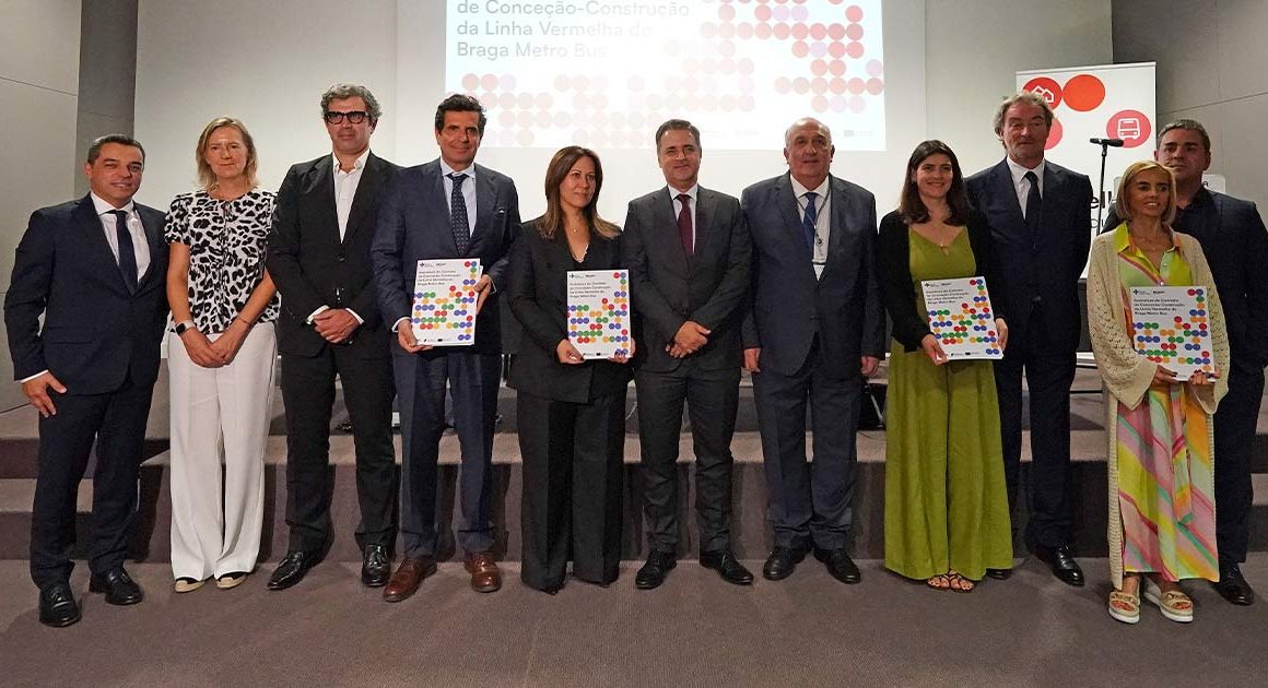 Contrato assinado para as obras do Braga Metro Bus. Inaugura em junho de 2026