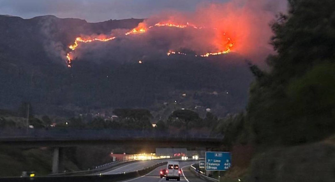Ao fim de 21 horas, incêndio em Ponte de Lima foi dado como extinto